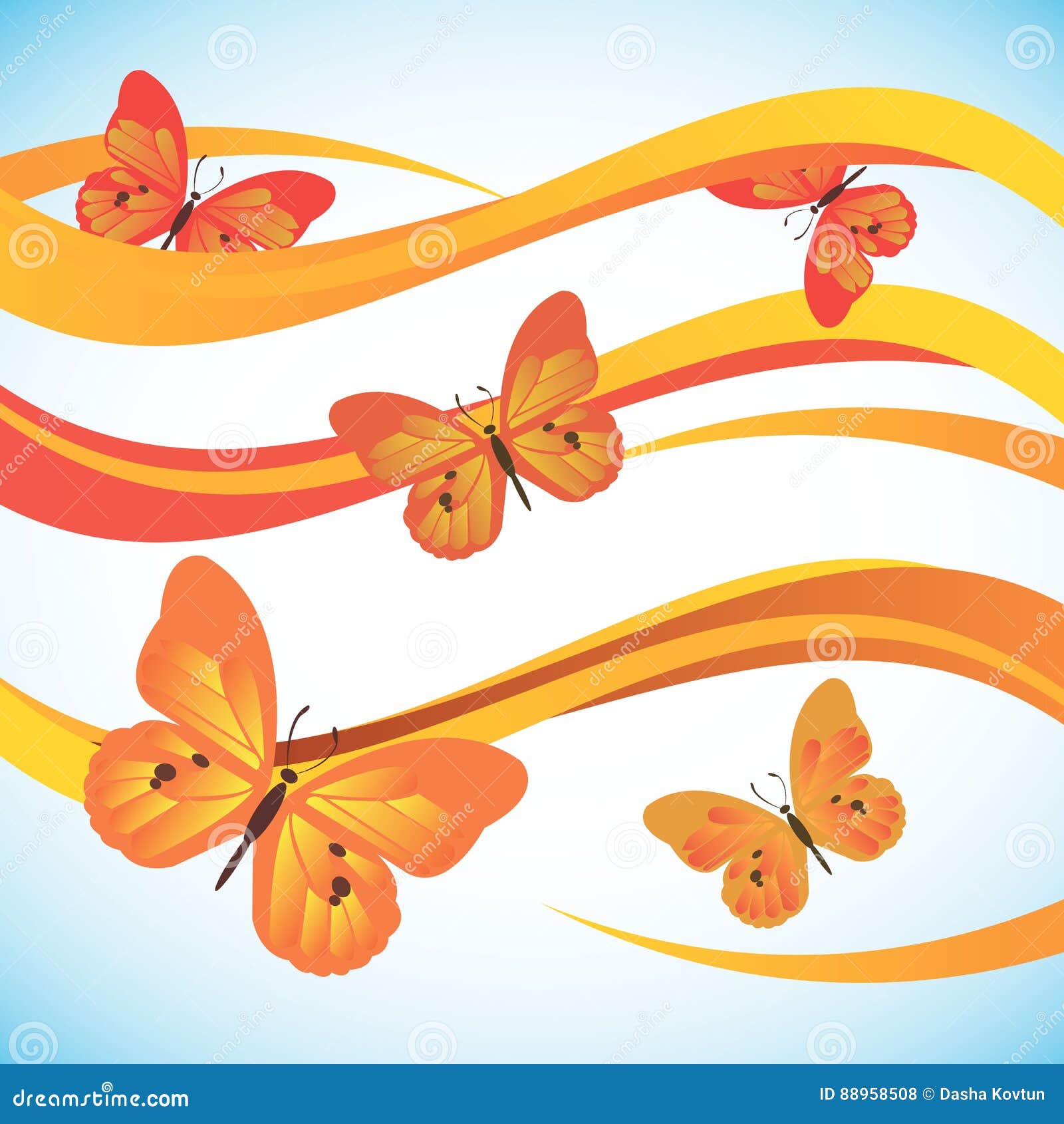 Vector Butterfly Insect Art White Decorative Stock Vector ...