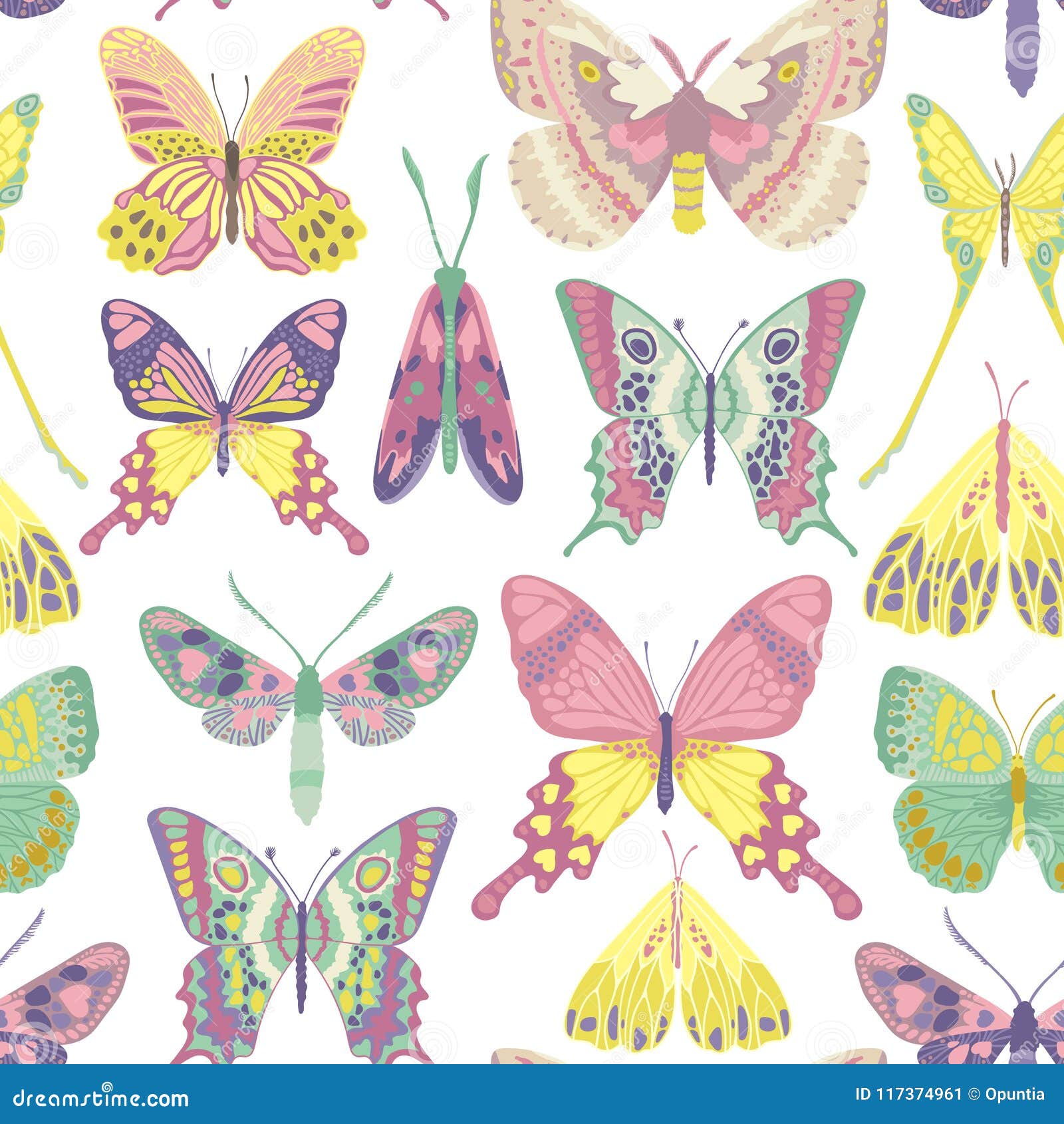 Vector butterfly pattern stock illustration. Illustration of bright ...