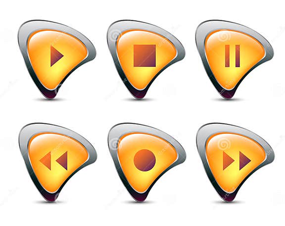 Vector Button Audio on a White Background Stock Illustration ...