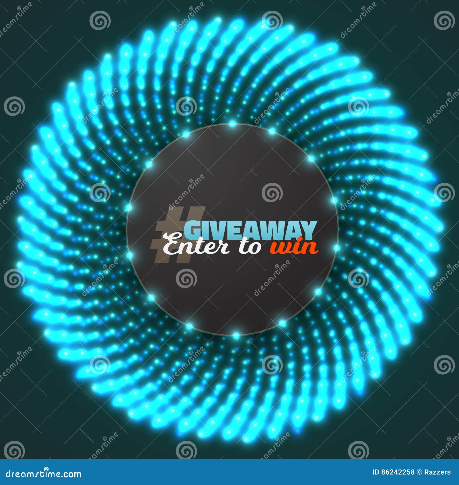 Vector Button Giveaway Competition Template Stock Vector - Illustration ...