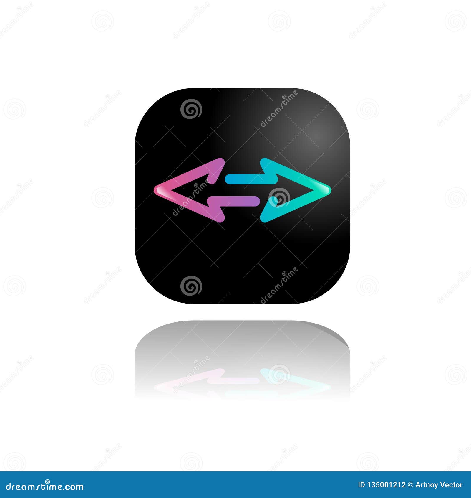 Vector Button Left Right . Vector Illustration Stock Vector ...