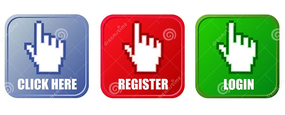 Vector buttons stock vector. Illustration of registration - 27171609