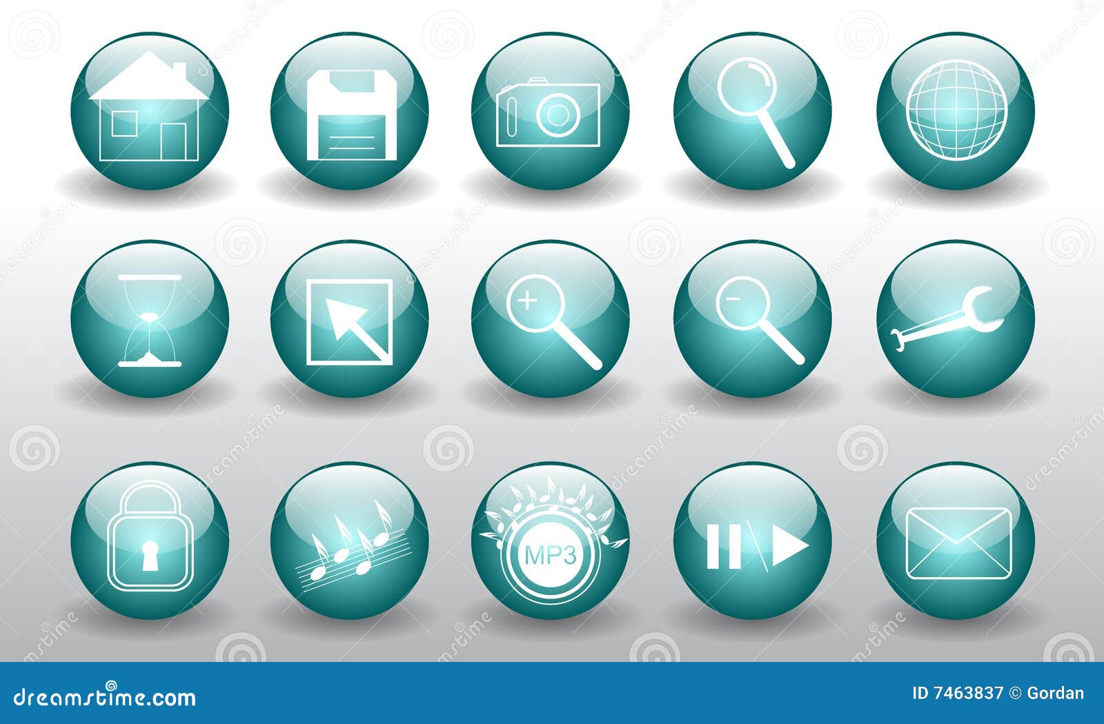 Vector buttons stock vector. Illustration of button, high - 7463837