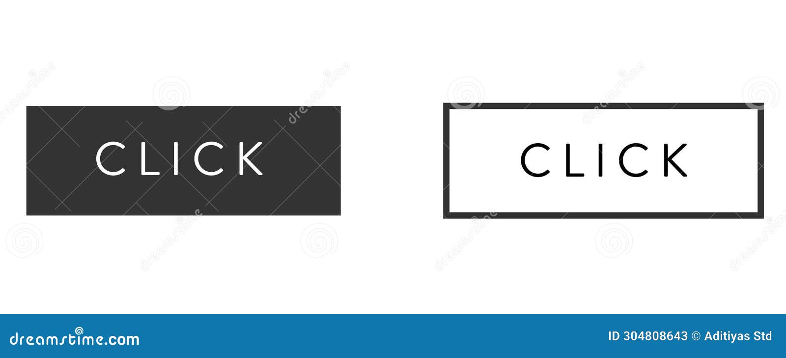 Vector buttons click stock vector. Illustration of press - 304808643