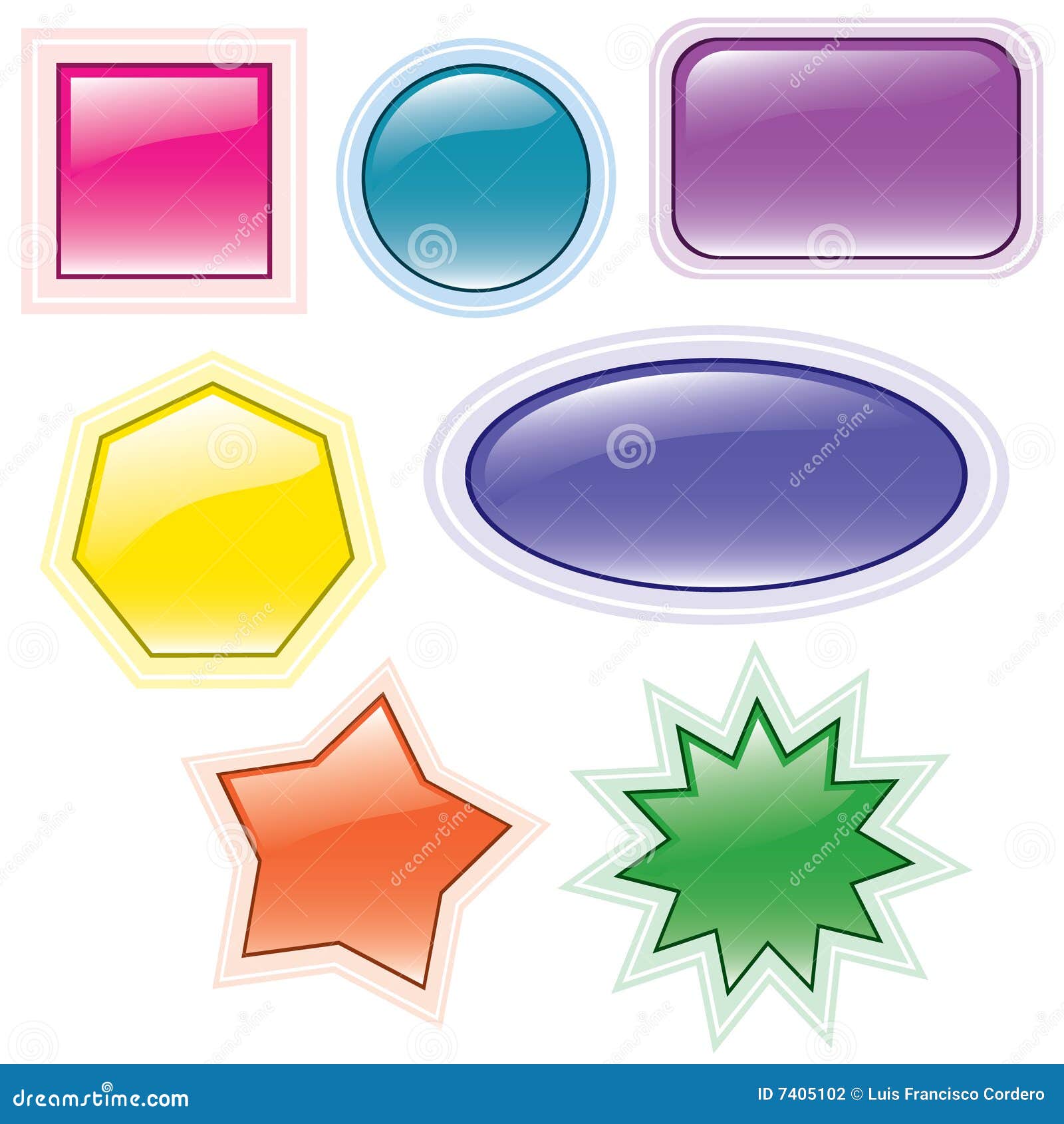 Vector Buttons Collection Stock Vector Illustration Of Button 7405102