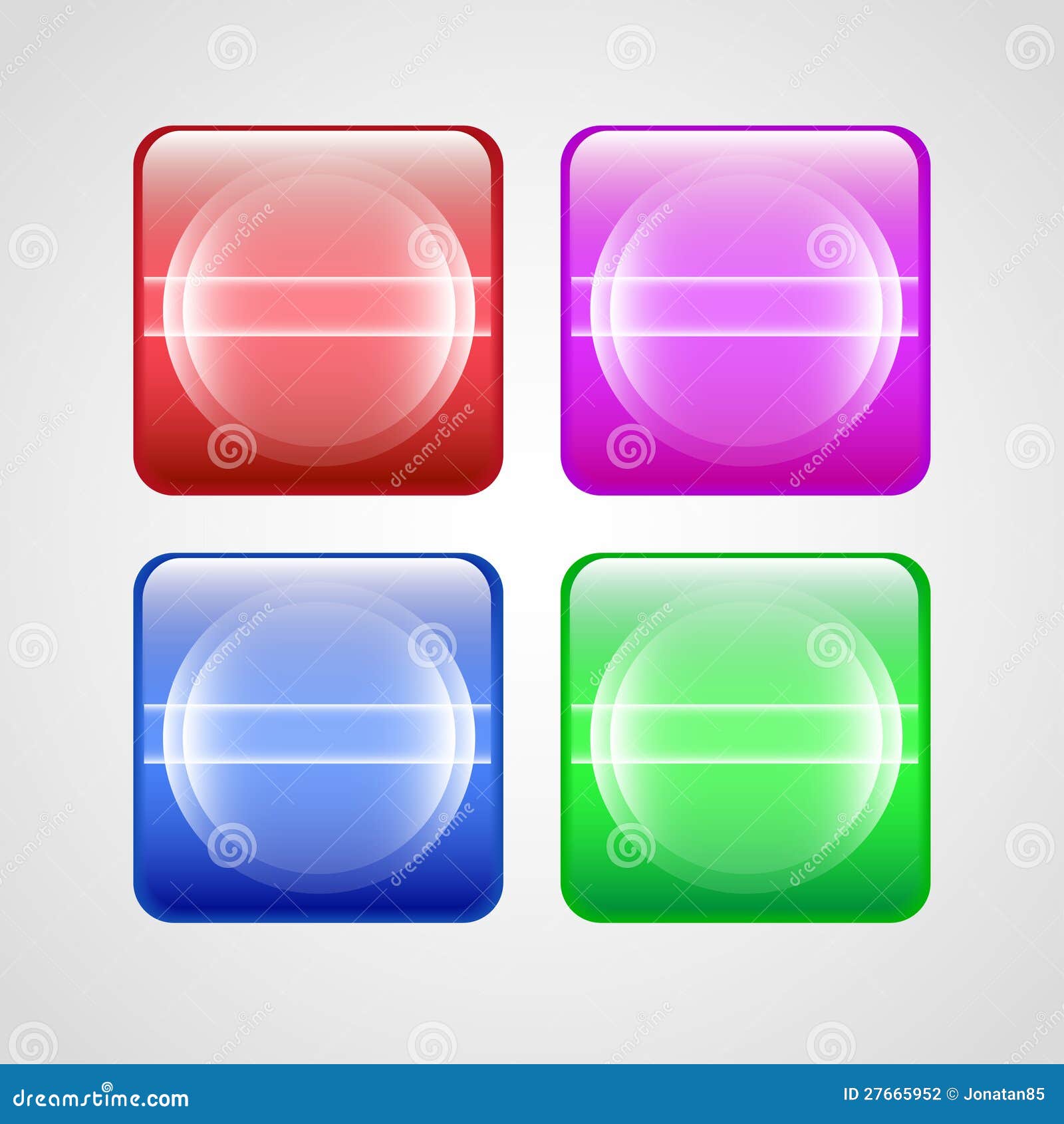 Vector buttons set. stock vector. Illustration of illuminated - 27665952