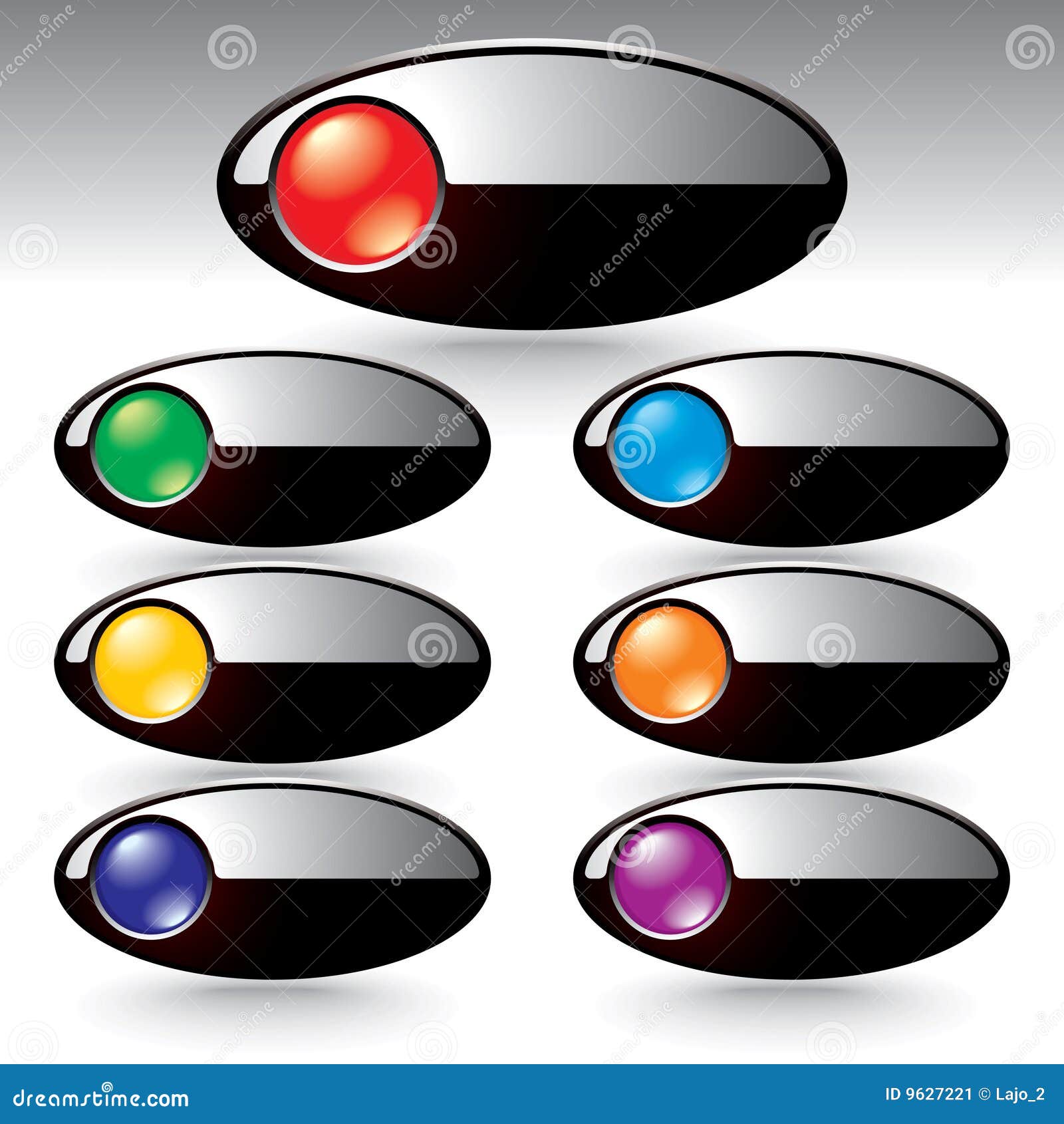 Vector Buttons For Web Design Stock Image - Image: 9627221