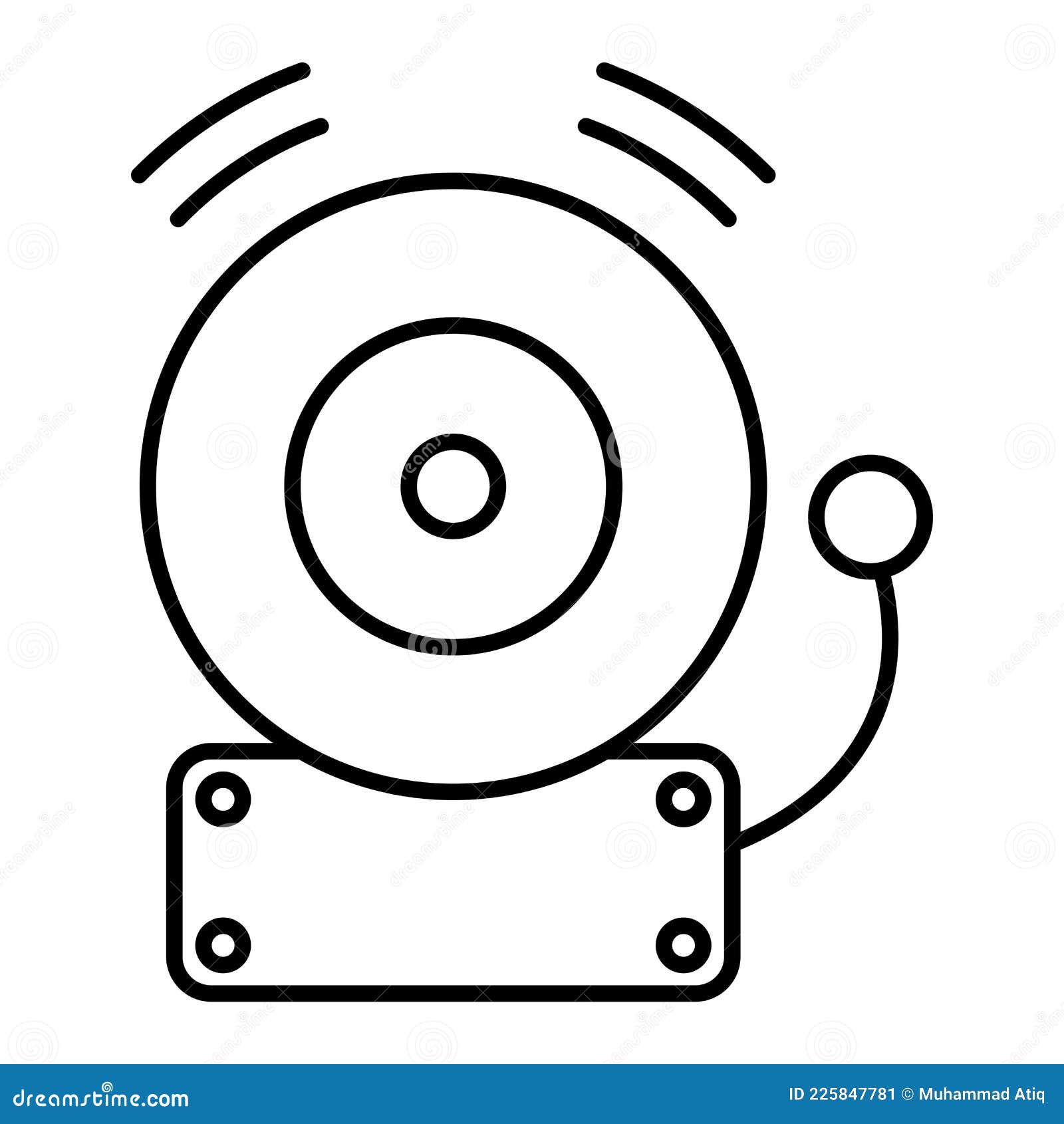 Vector Buzzer Outline Icon Design Stock Vector - Illustration of vector ...