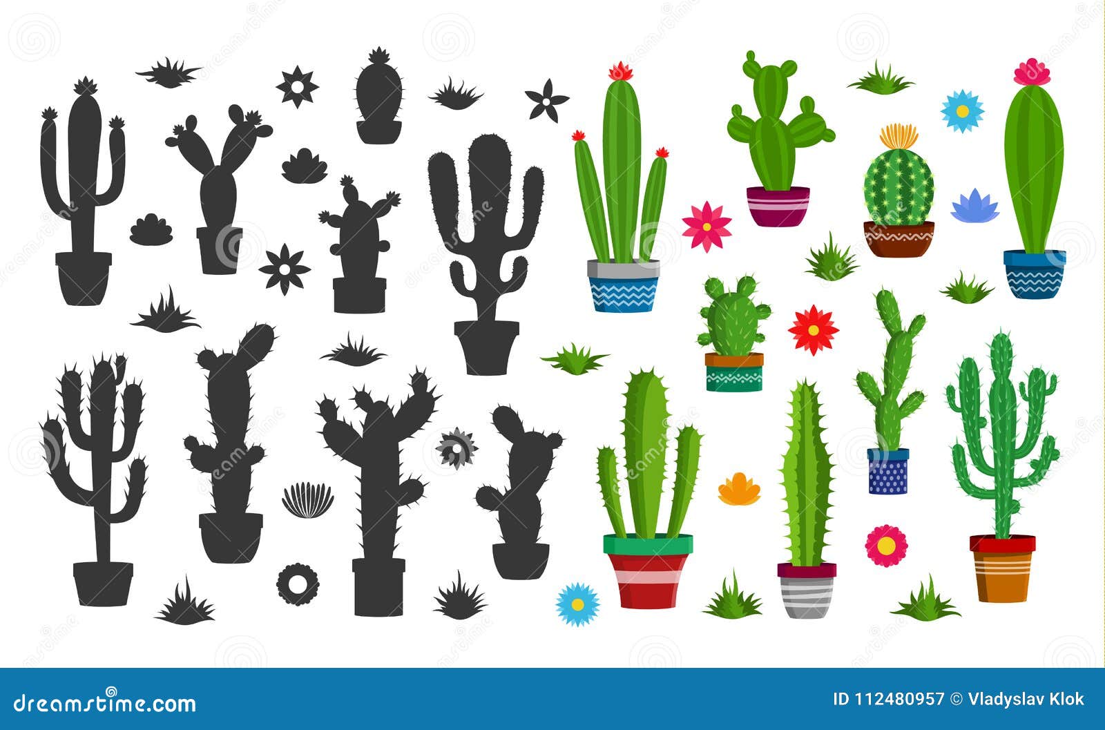 Vector cactus icons stock vector. Illustration of green - 112480957