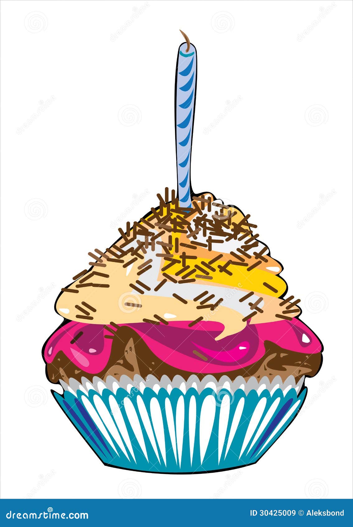 Vector Cake with Yellow Cream Isolated on White Stock Vector ...