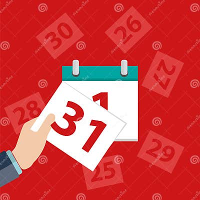 Vector Calendar Apps Icon. Last Day of the Month Stock Vector ...