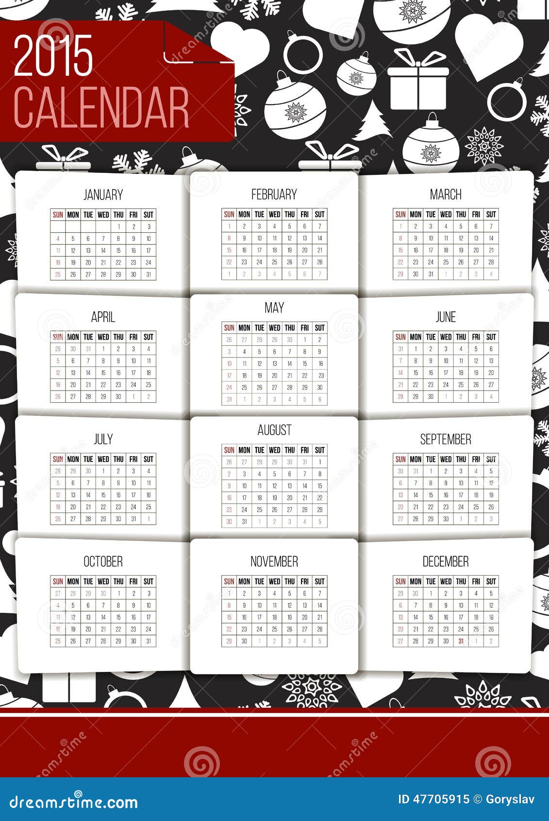2015 Calendar Cartoon Vector | CartoonDealer.com #43531607