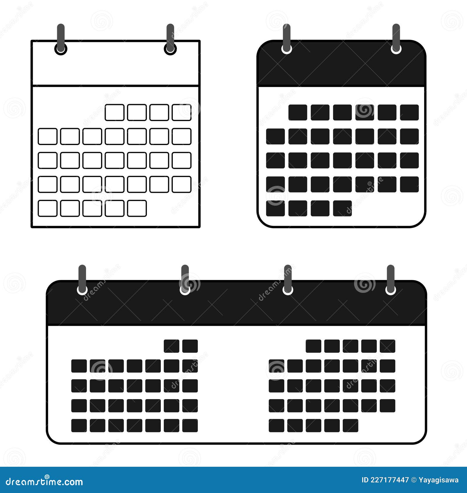 Calendar Types Vector Illustration | CartoonDealer.com #26250722