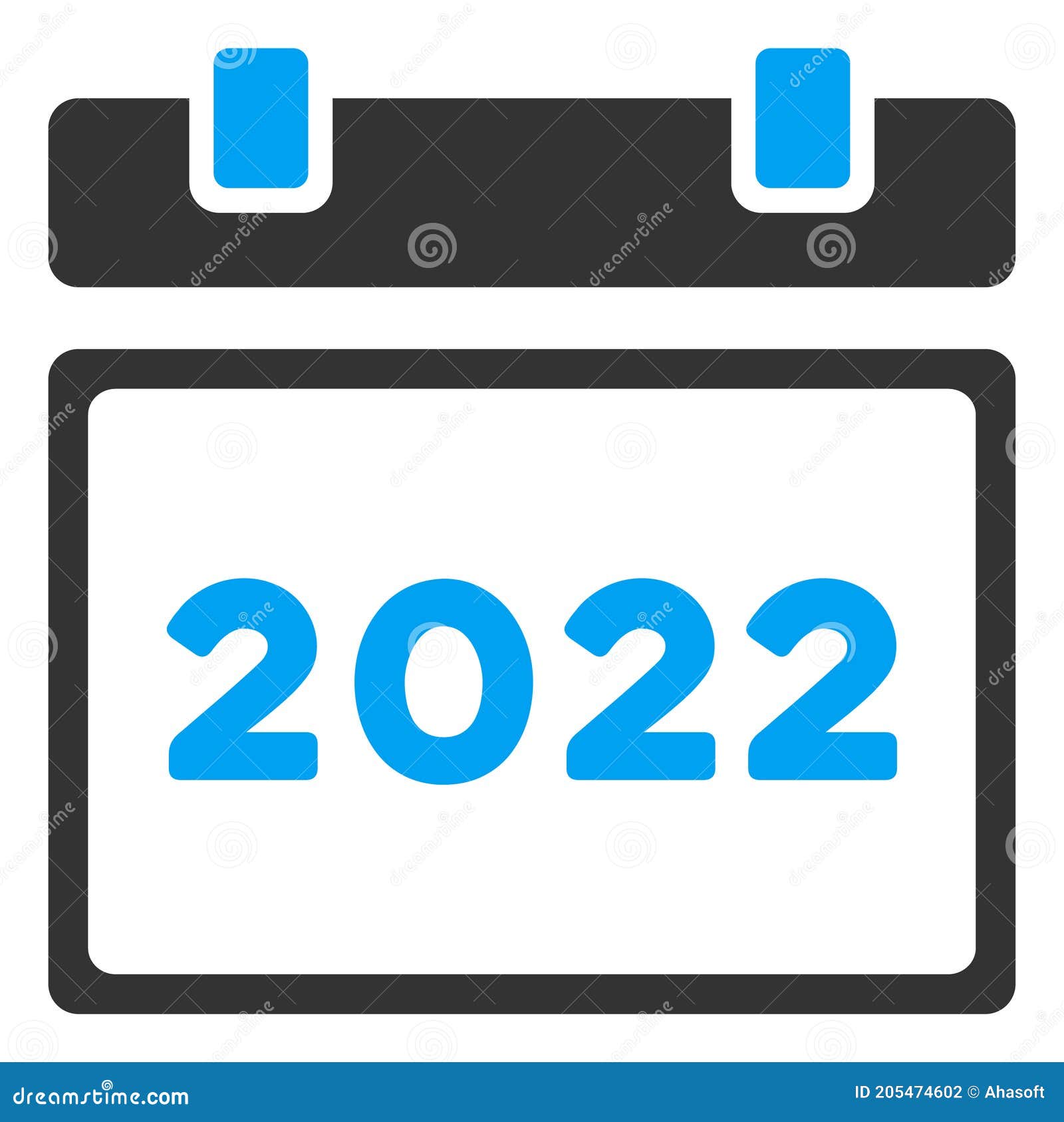 2022 Calendar Vector Flat Icon Stock Illustration - Illustration of ...