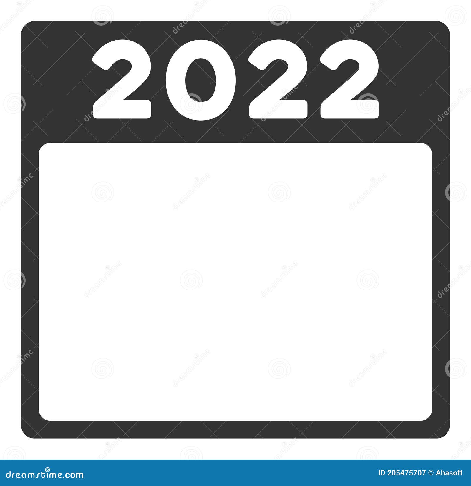 2022 Calendar Vector Flat Icon Stock Illustration - Illustration of ...