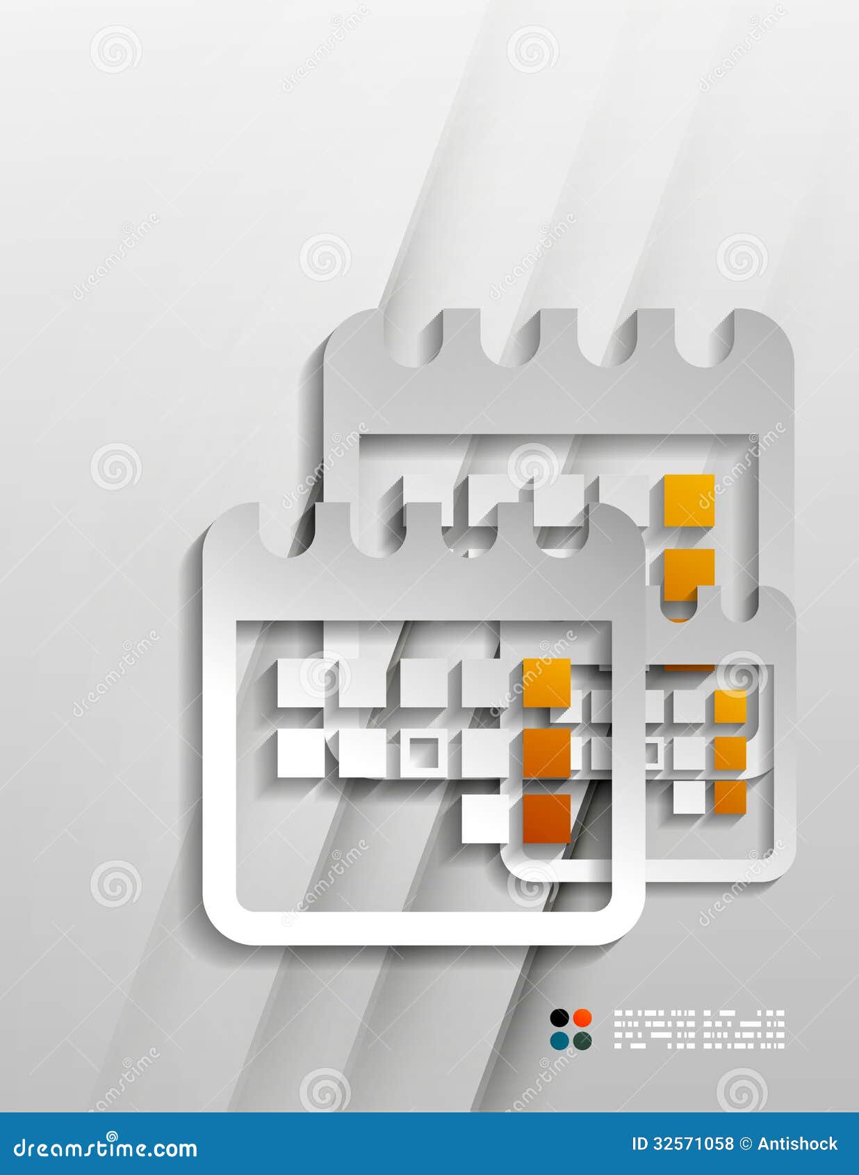 Vector Calendar Paper Modern Design Stock Vector - Illustration of ...