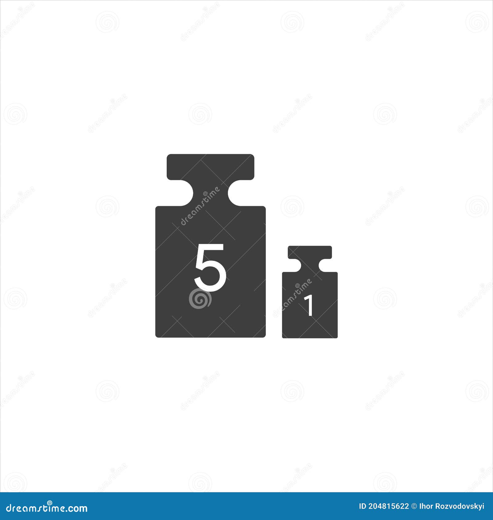 Vector Calibration Weights on a White Background. Stock Vector ...