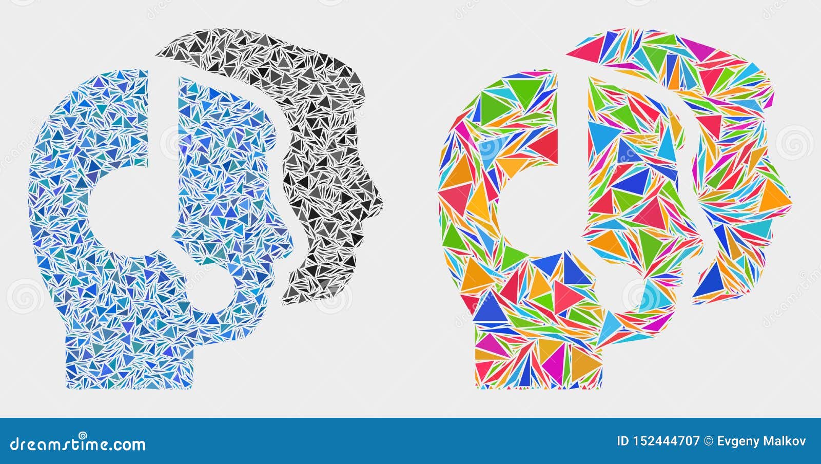 Vector Call Center Mosaic Icon of Triangle Items Stock Vector ...