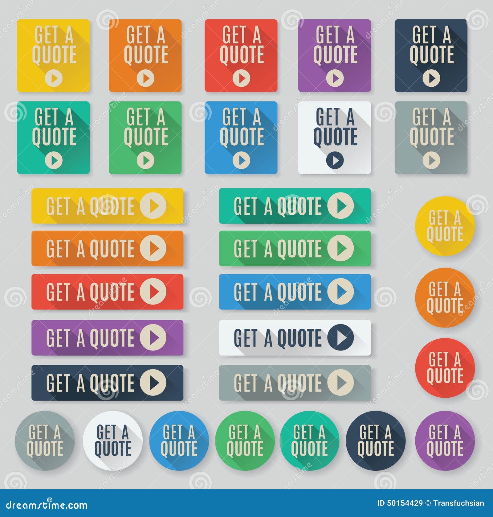 Vector Call To Action, Get a Quote Buttons Stock Vector - Illustration ...