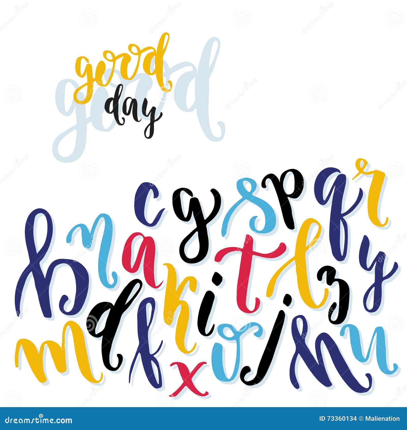 Vector Calligraphic Alphabet. Hand Written Expresive Brush Letters ...