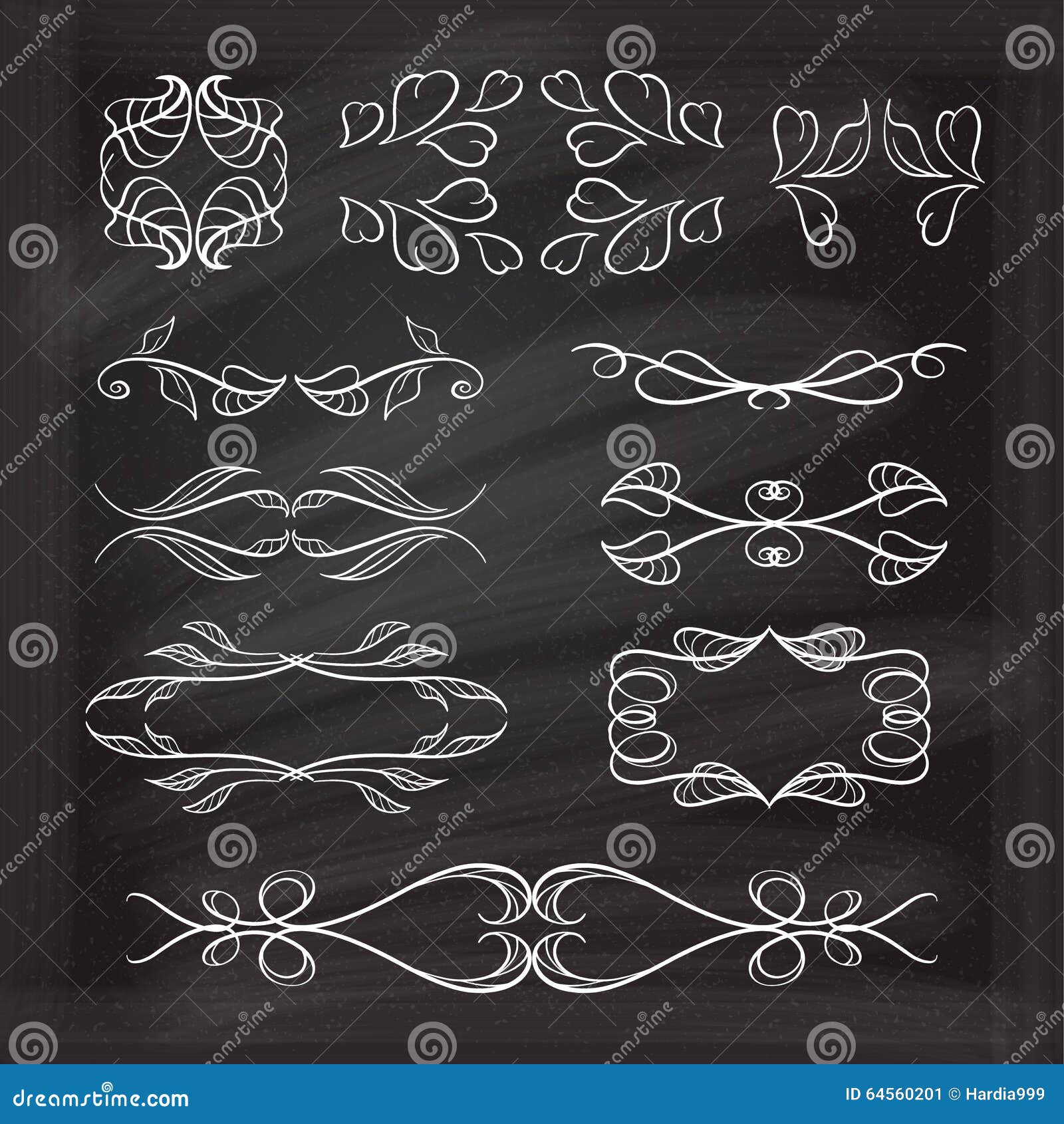 Vector Calligraphic Design Elements. Stock Vector - Illustration of ...
