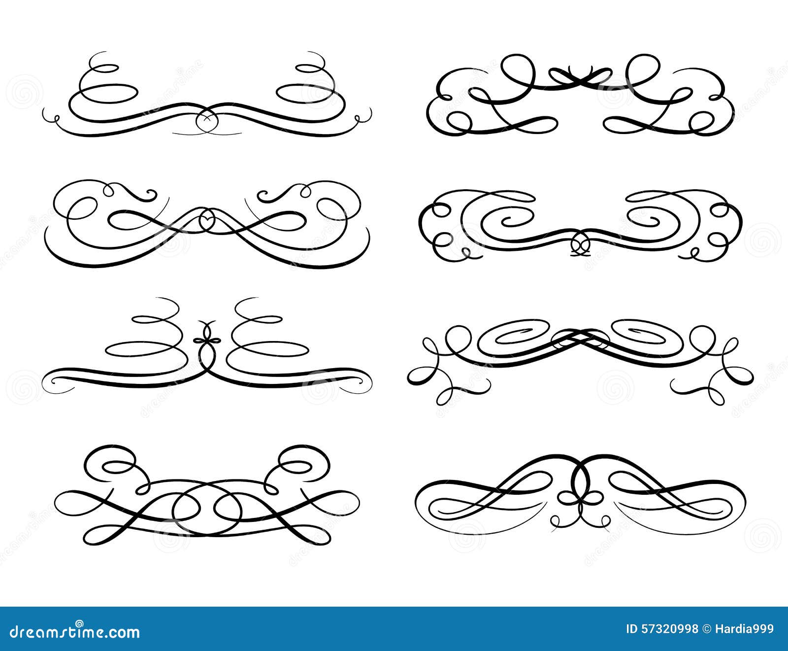 Vector Calligraphy Elements. Stock Vector - Illustration of frame ...