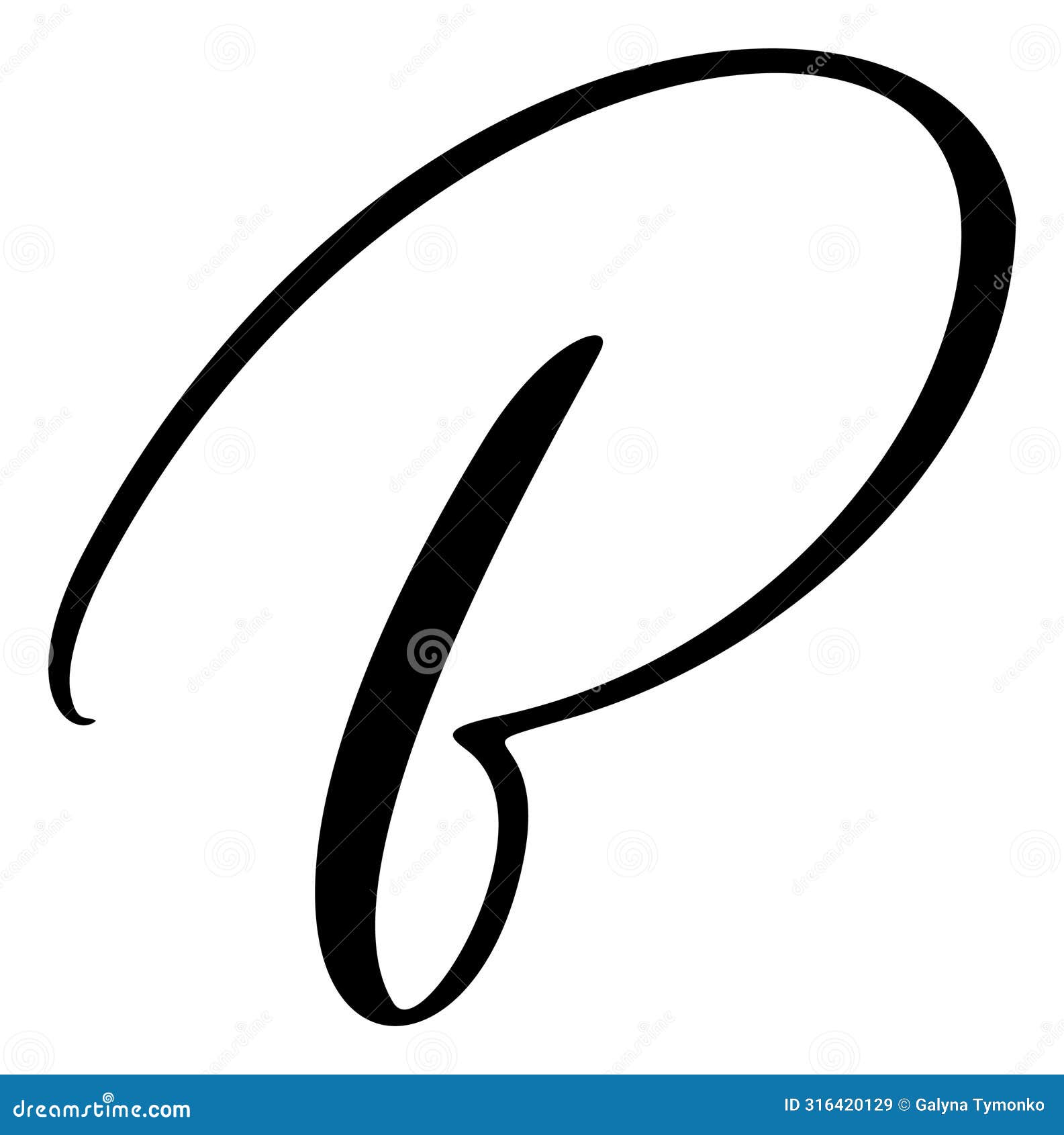 Vector Calligraphy Hand Drawn Letter B Logo. Script Font Icon Stock ...