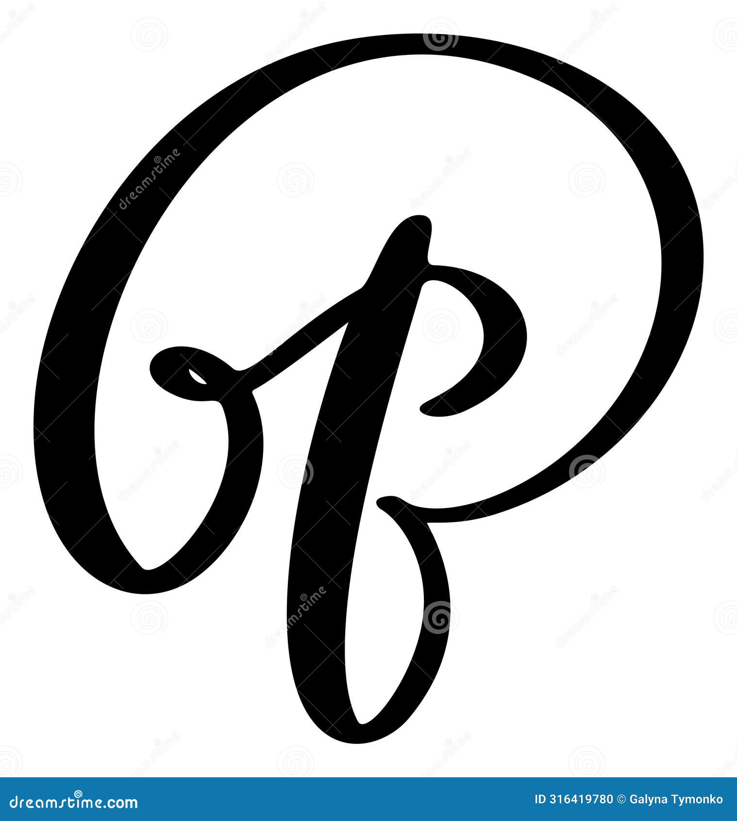 Vector Calligraphy Hand Drawn Letter B. Script Font Logo Icon Stock ...