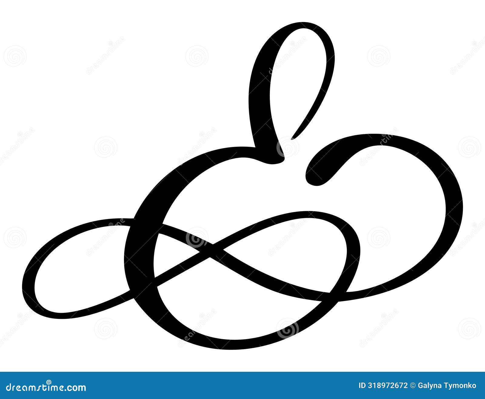 Vector Calligraphy Hand Drawn Letter E Logo. Script Font Stock Vector ...