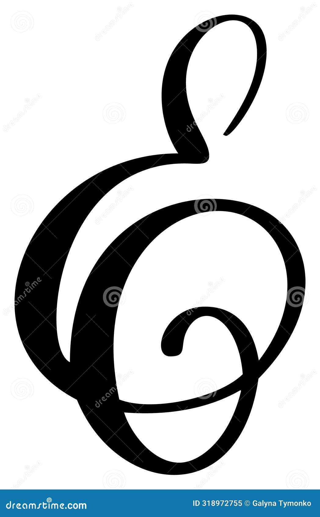 Vector Calligraphy Hand Drawn Letter E Logo. Script Font Stock Vector ...