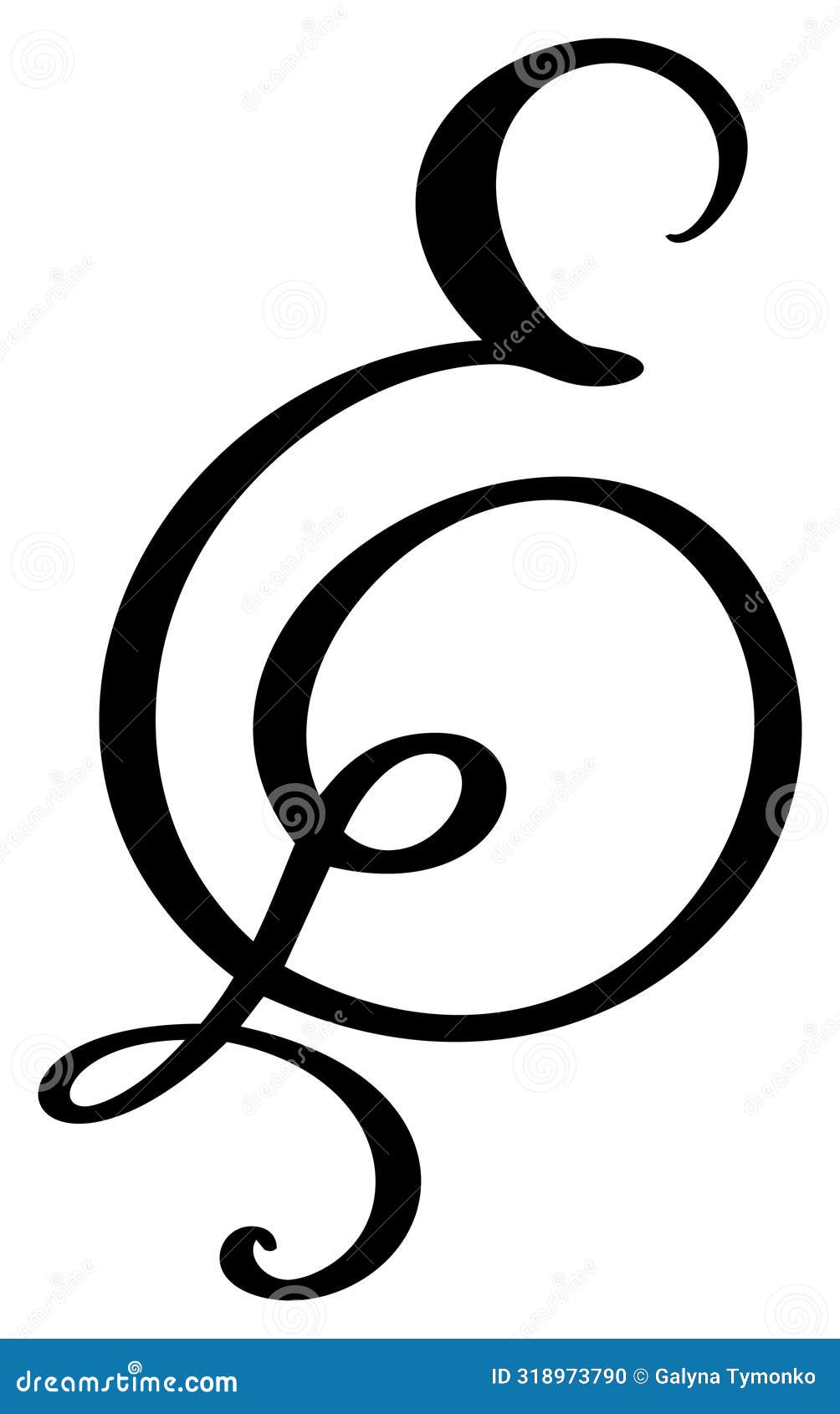 Vector Calligraphy Hand Drawn Letter E Logo. Script Font Stock Vector ...