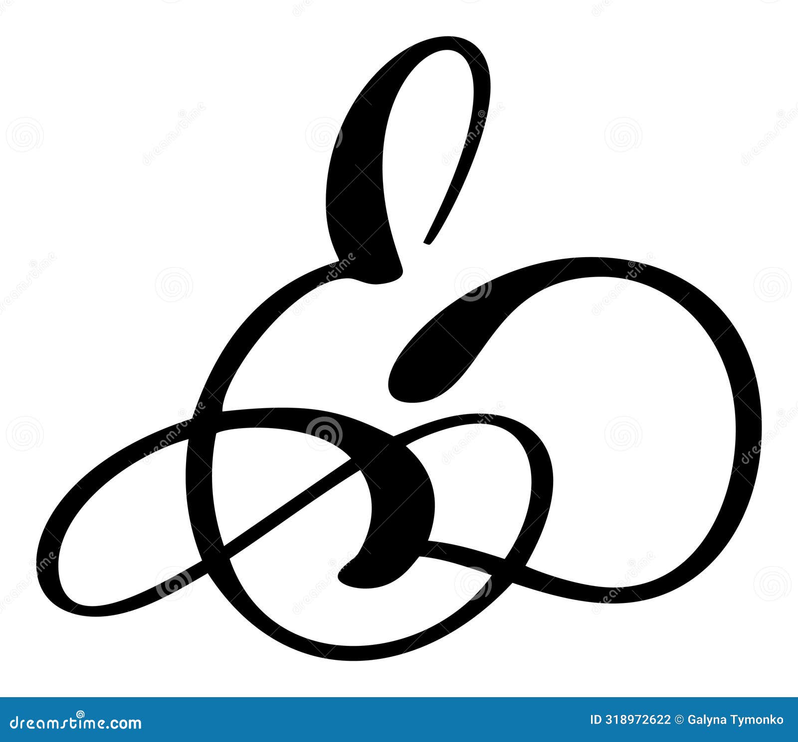 Vector Calligraphy Hand Drawn Letter E. Script Font Logo Icon Stock ...