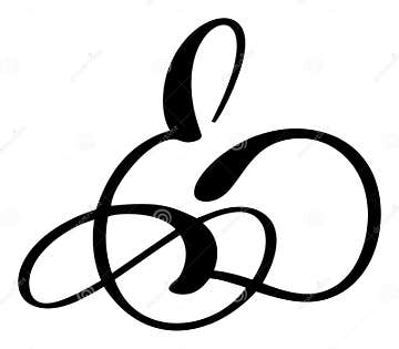 Vector Calligraphy Hand Drawn Letter E. Script Font Logo Icon Stock ...