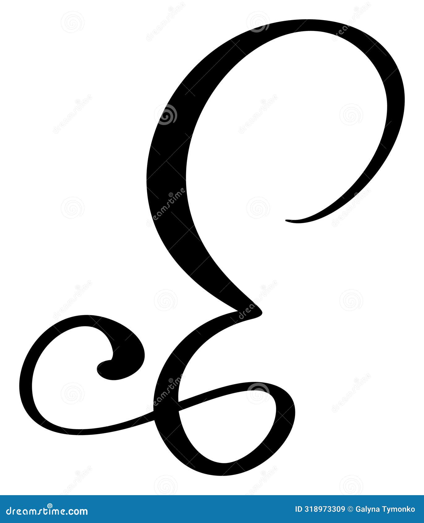 Vector Calligraphy Hand Drawn Letter E. Script Font Logo Icon Stock ...