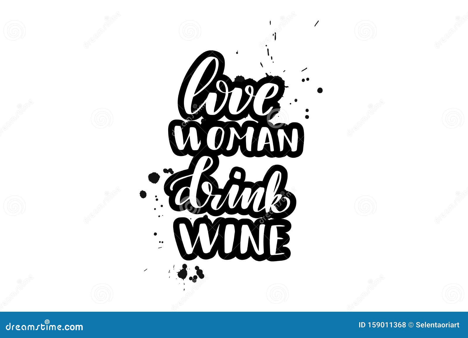 Vector Calligraphy Illustration Isolated On White Background Stock