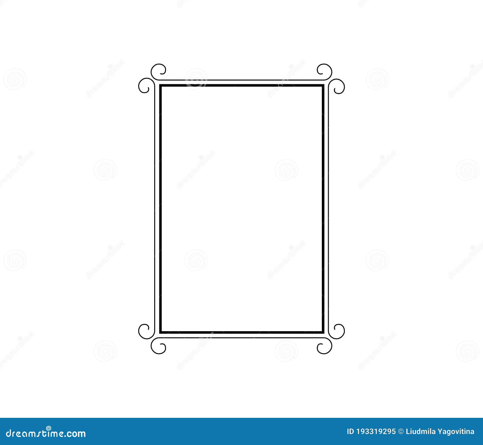Vector Calligraphy Ornamental Decorative Frame Isolated on White ...