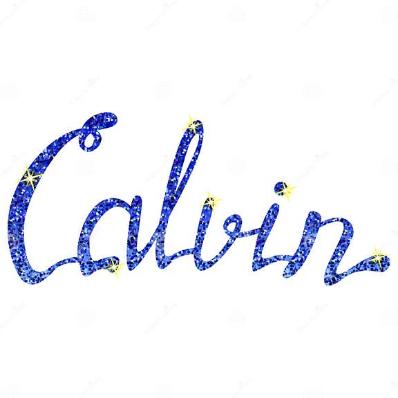 Calvin Name Lettering Tinsels Stock Vector - Illustration of brother ...