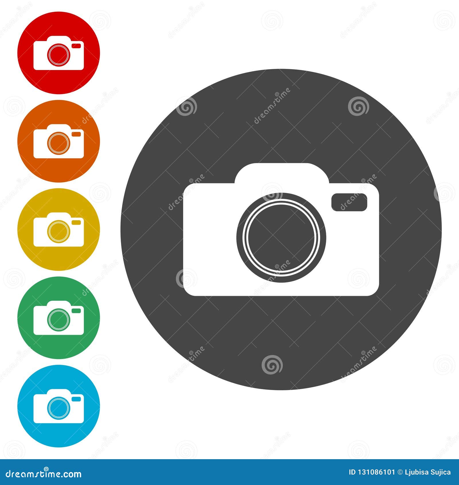 Vector Camera Icon on White Background. Eps 10 Stock Vector ...