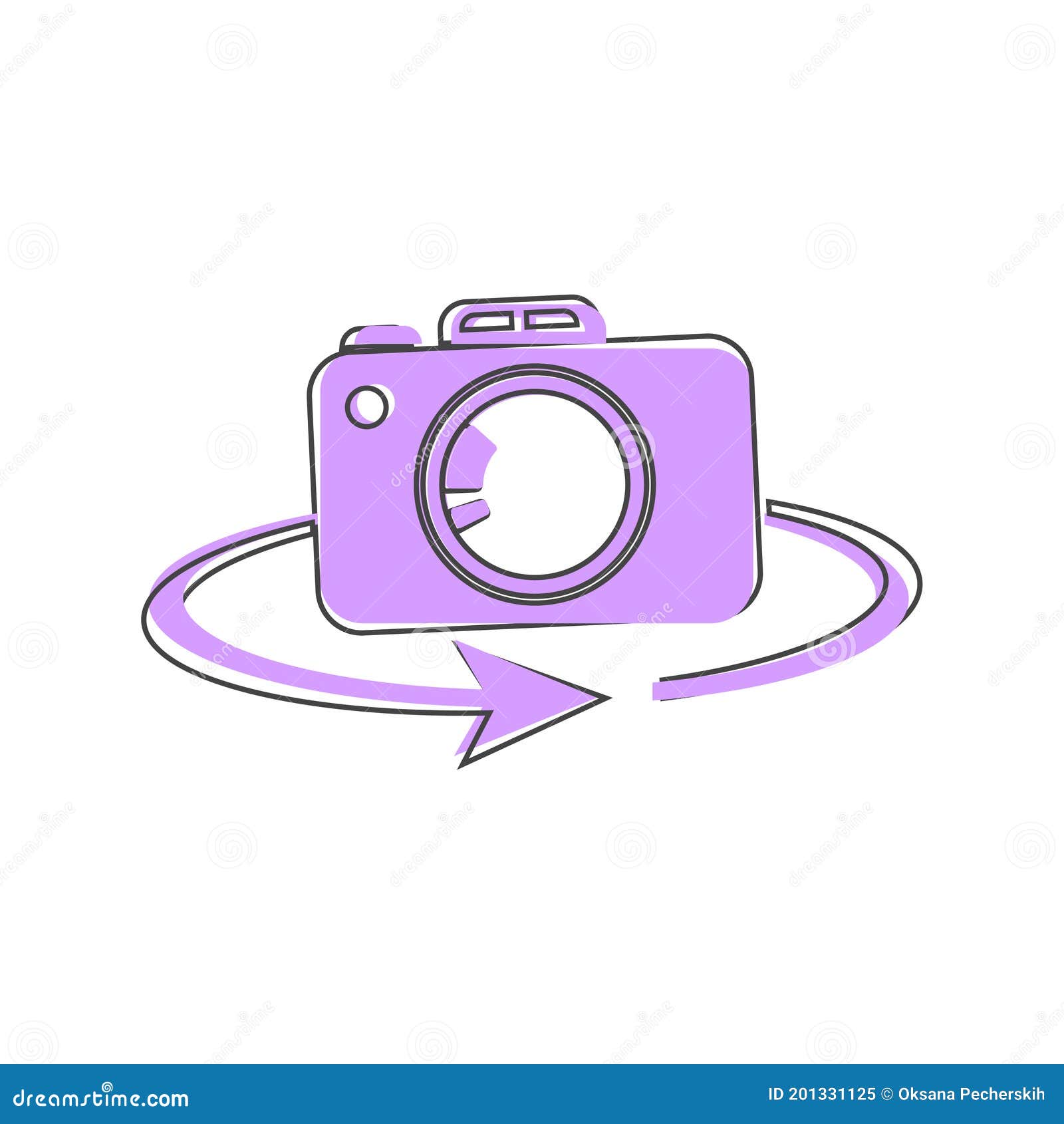 Vector Camera Rotate Icon. Retro Camera Icon on White Isolated ...