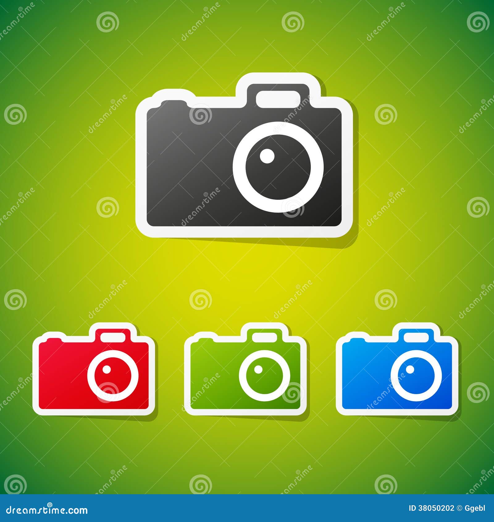 Vector camera stickers stock illustration. Illustration of icon - 38050202