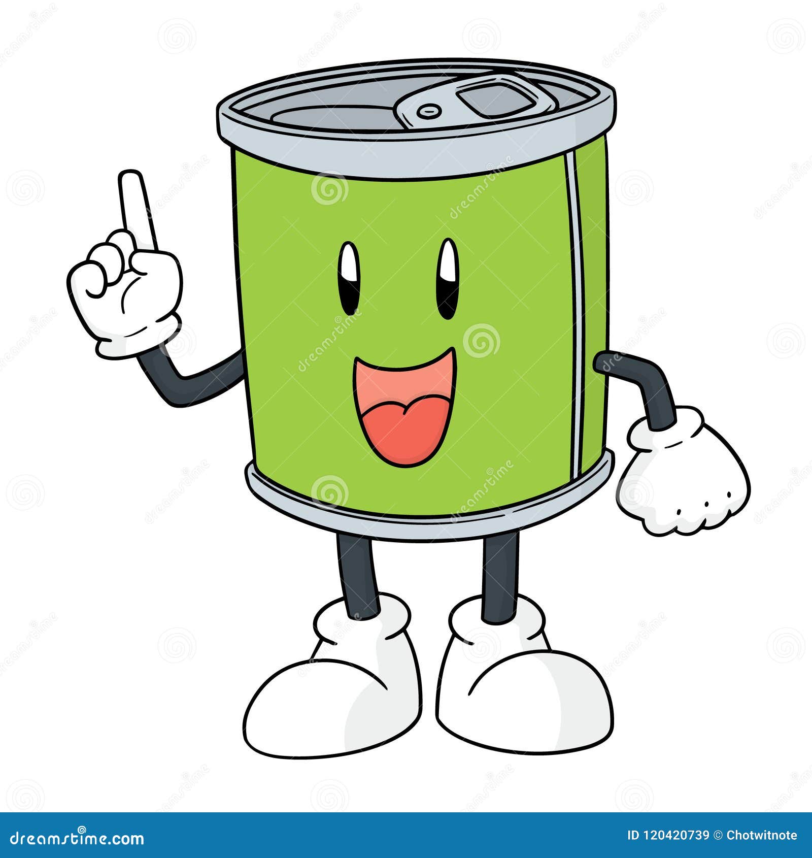 Vector of can cartoon stock vector. Illustration of drawn - 120420739