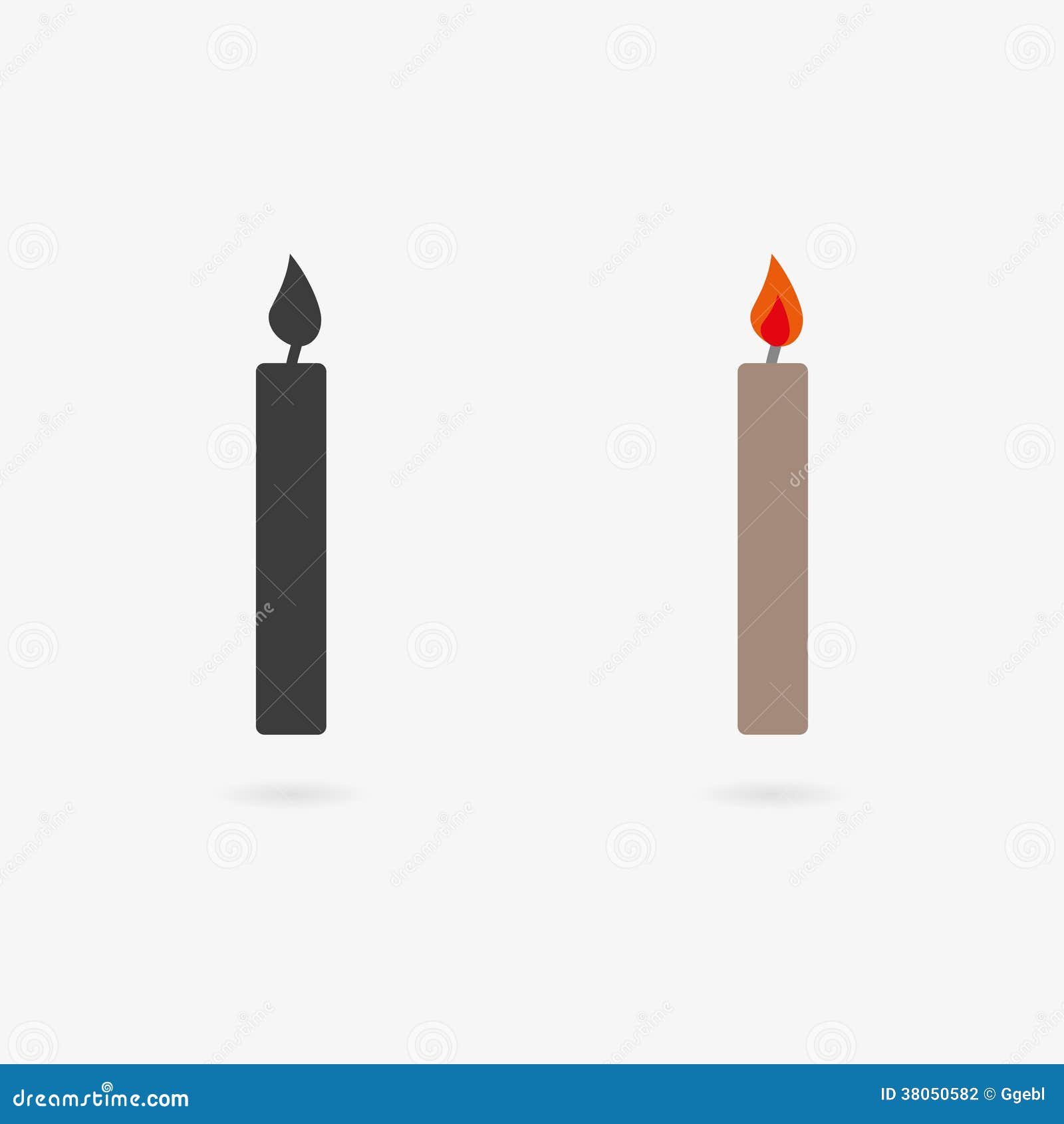 Vector candle icon stock illustration. Illustration of silver - 38050582