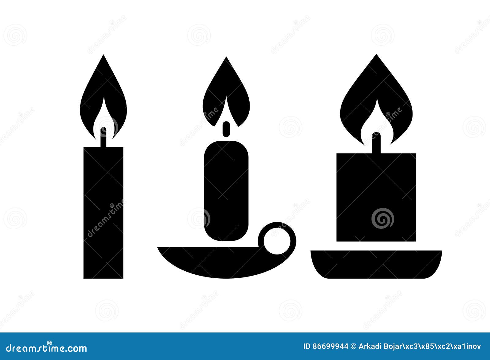 Vector candle icon stock vector. Illustration of glowing - 86699944