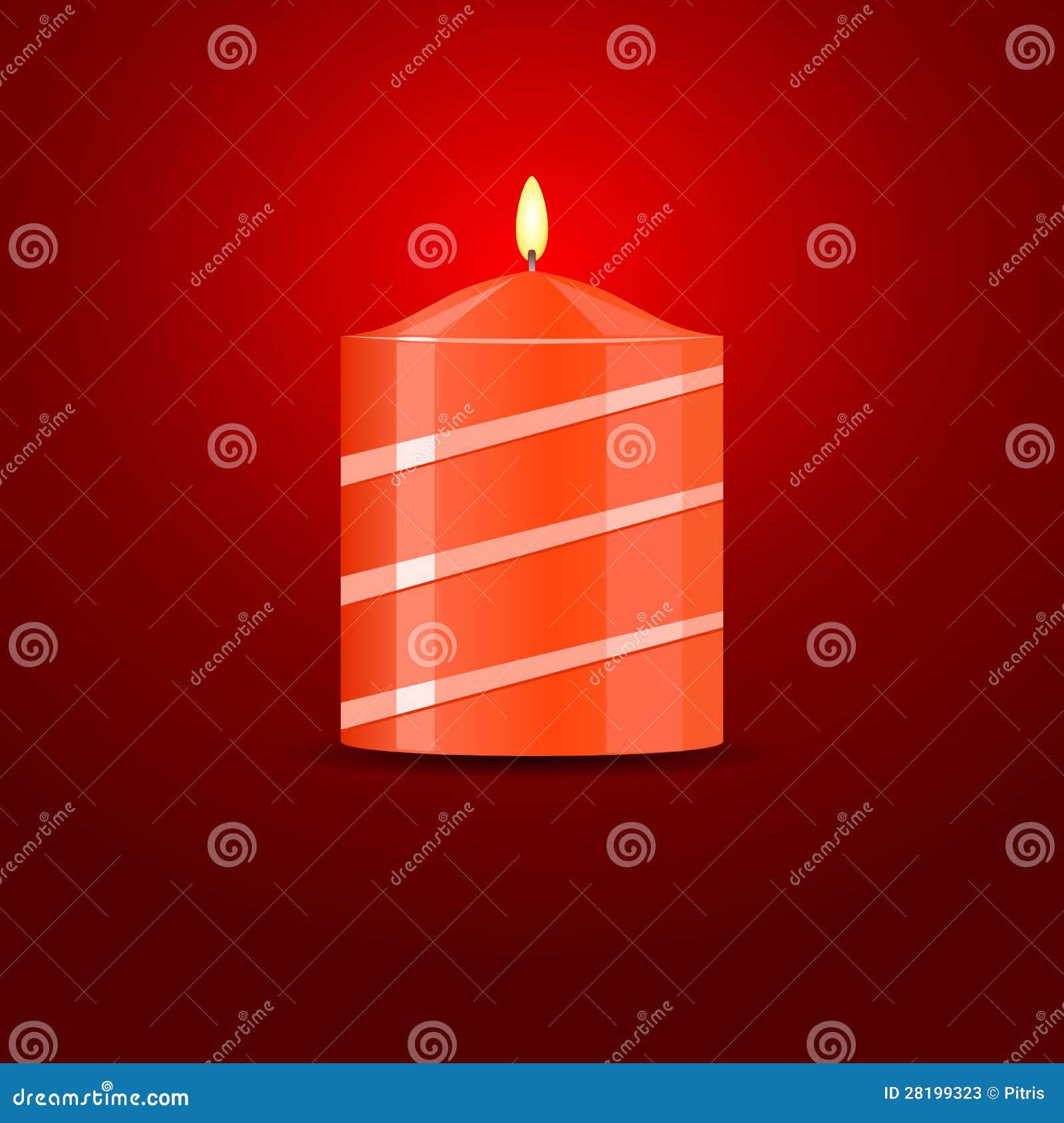 Vector Wax Candle Flame Animation On Transparent Background. Fire Light ...