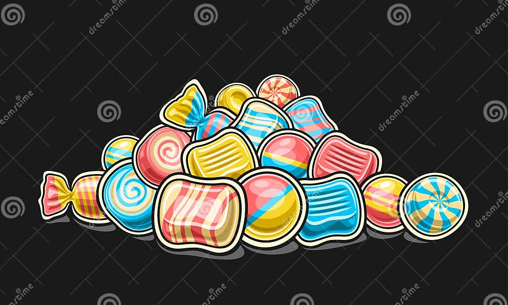 Vector Candy Pile stock vector. Illustration of vector - 295587967