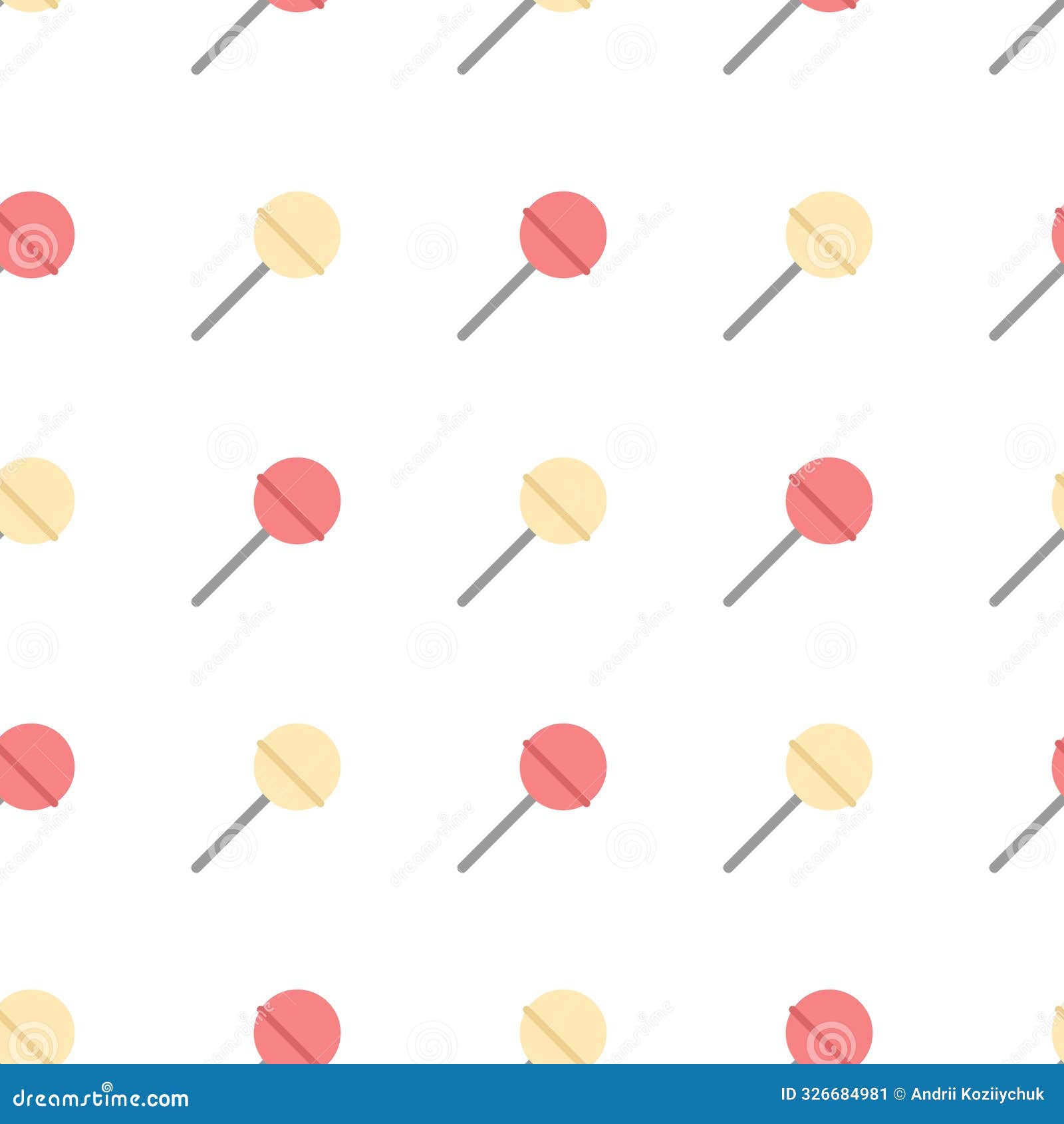 Vector Candy Seamless Pattern. Lollipop Icon that Repeats Endlessly ...