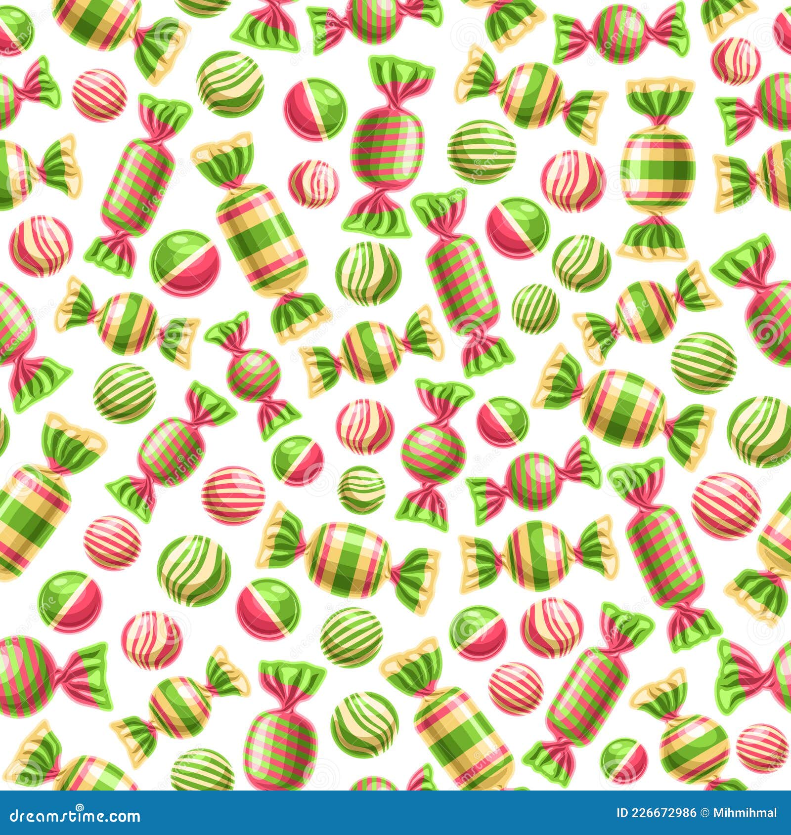 Vector Candy Seamless Pattern Stock Vector - Illustration of candy ...