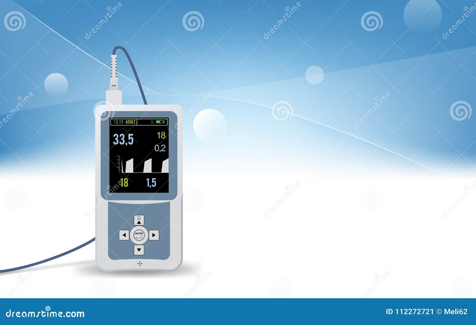 Capnograph illustration stock vector. Illustration of health - 112272721