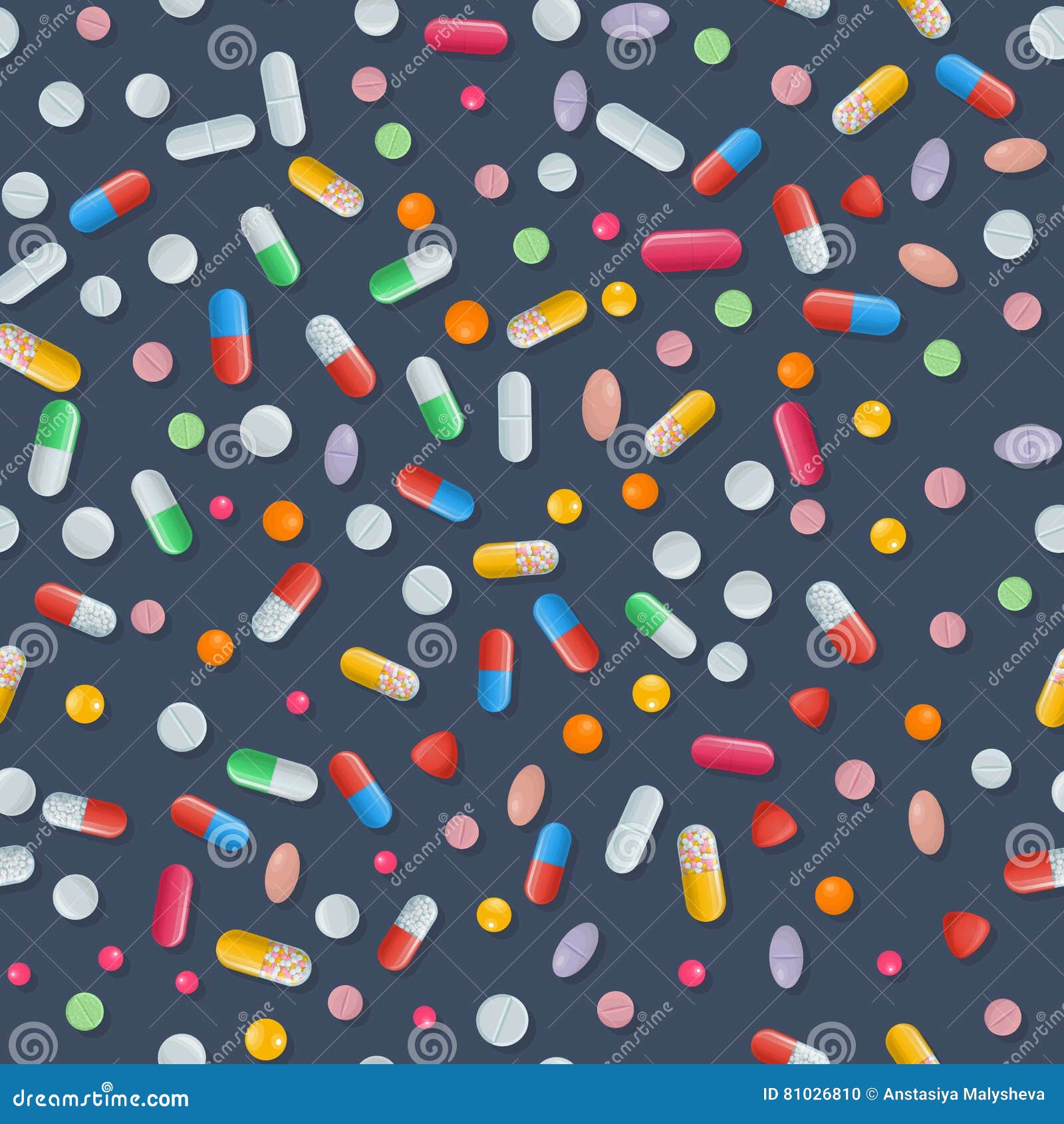 Vector Capsule, Dragee and Tablet. Stock Vector - Illustration of ...