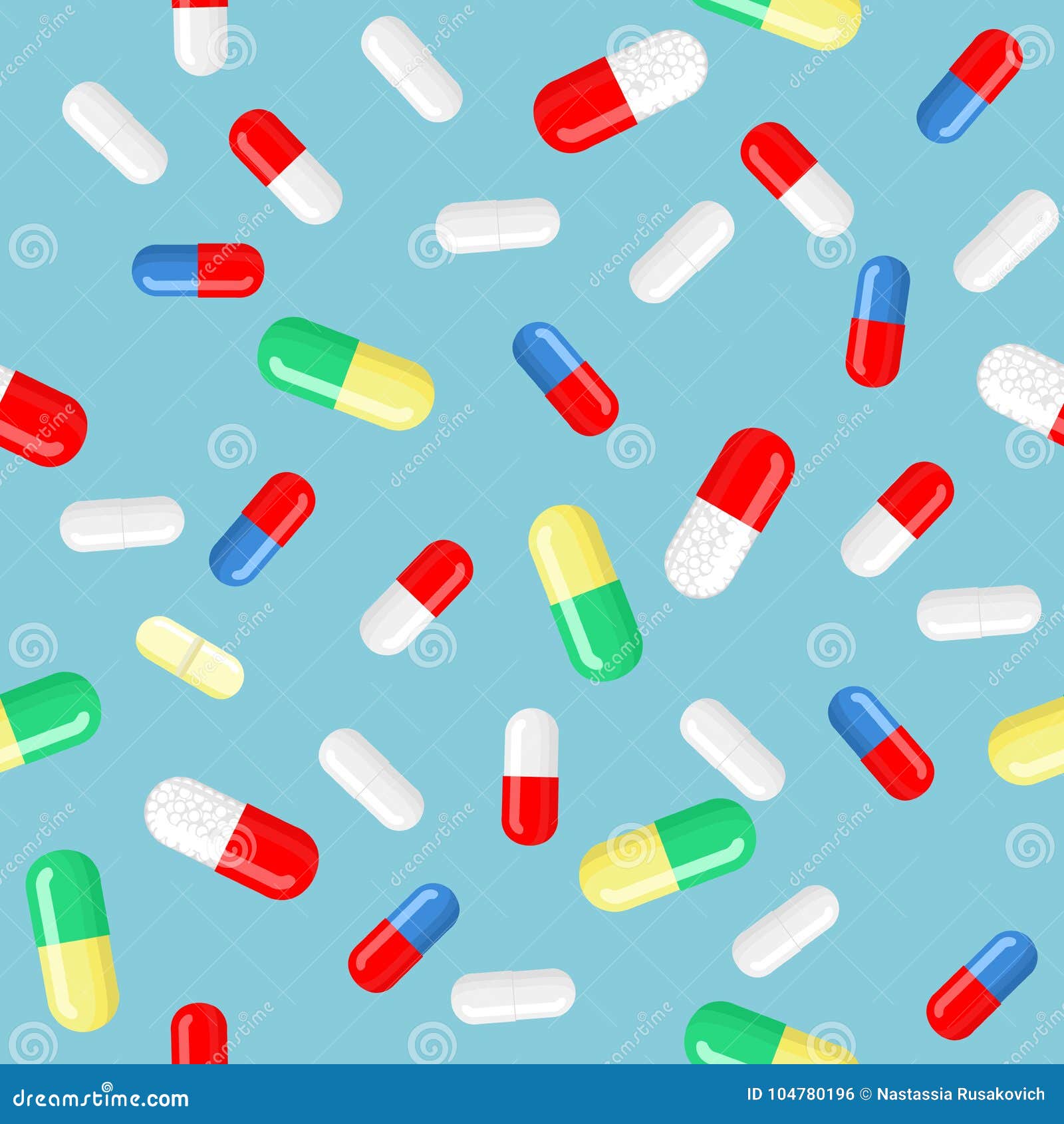 Vector Capsules of Different Colors, Shapes and Sizes of the Individual ...